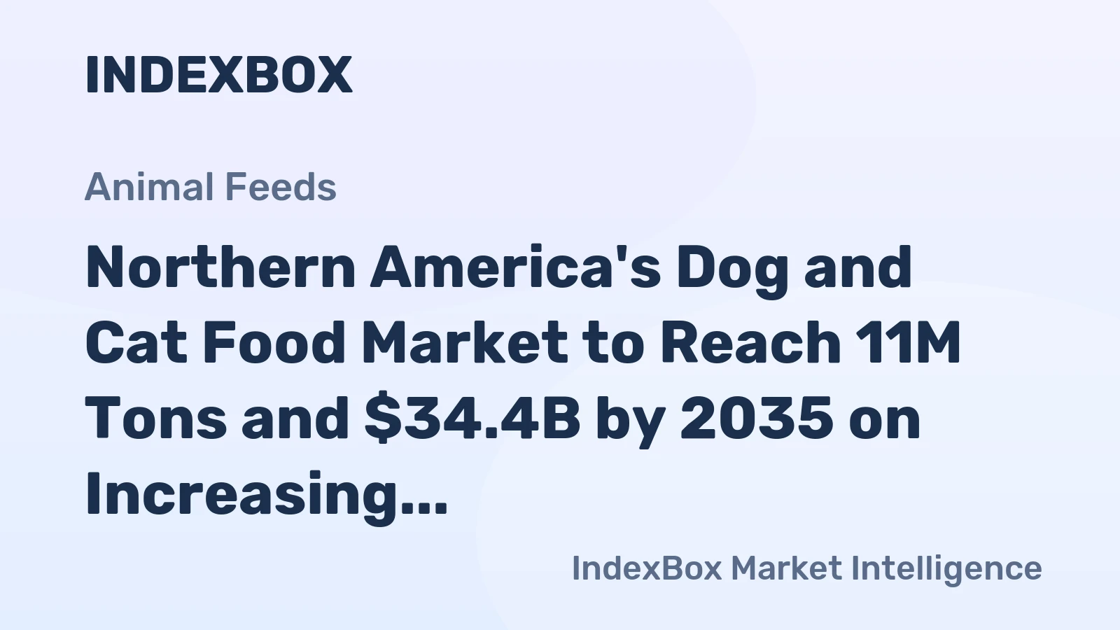 Northern America's Dog and Cat Food Market to Reach 11M Tons and $34.4B by 2035 on Increasing Demand