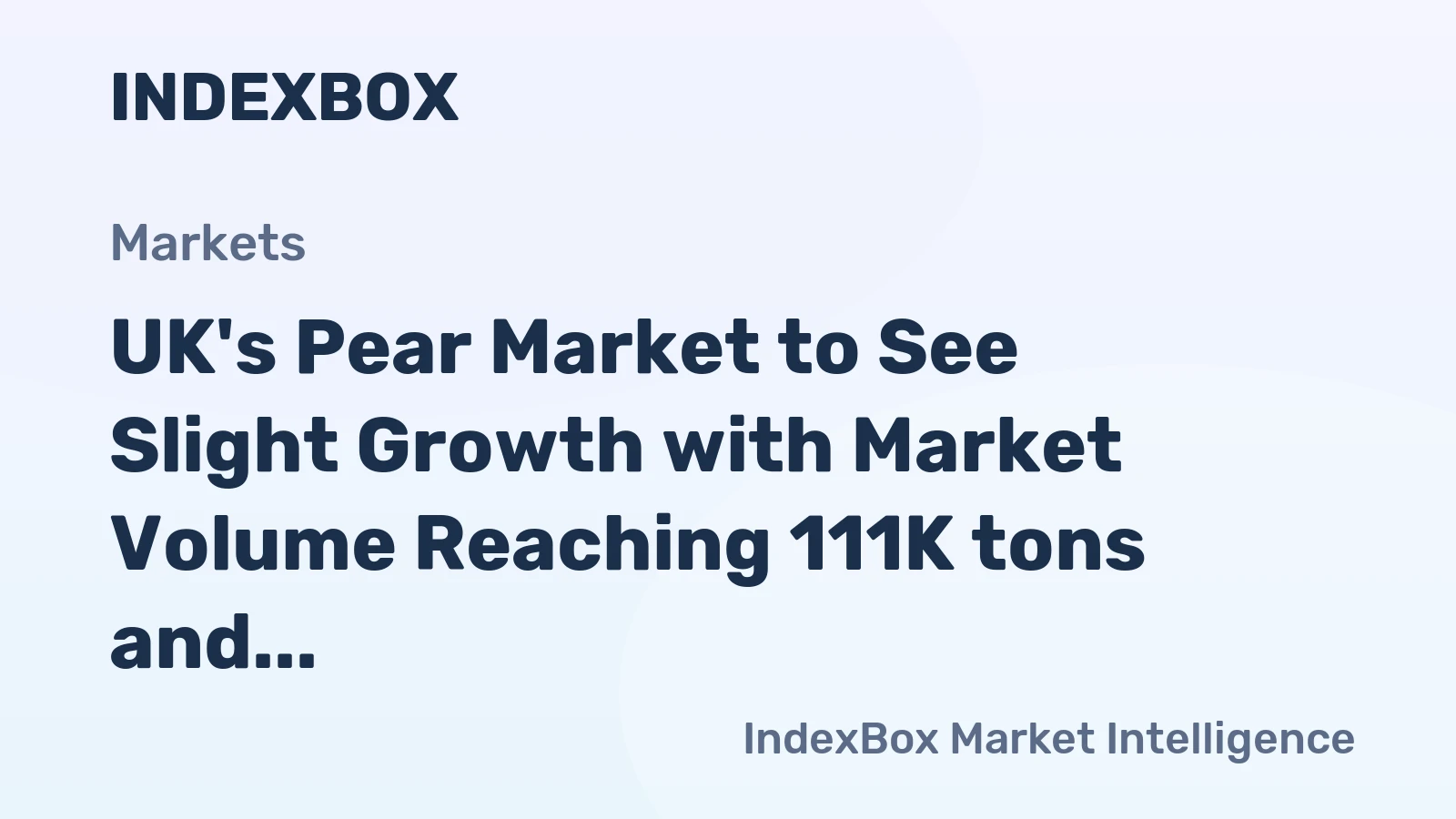 UK's Pear Market to See Slight Growth with Market Volume Reaching 111K tons and Value at $179M by 2035