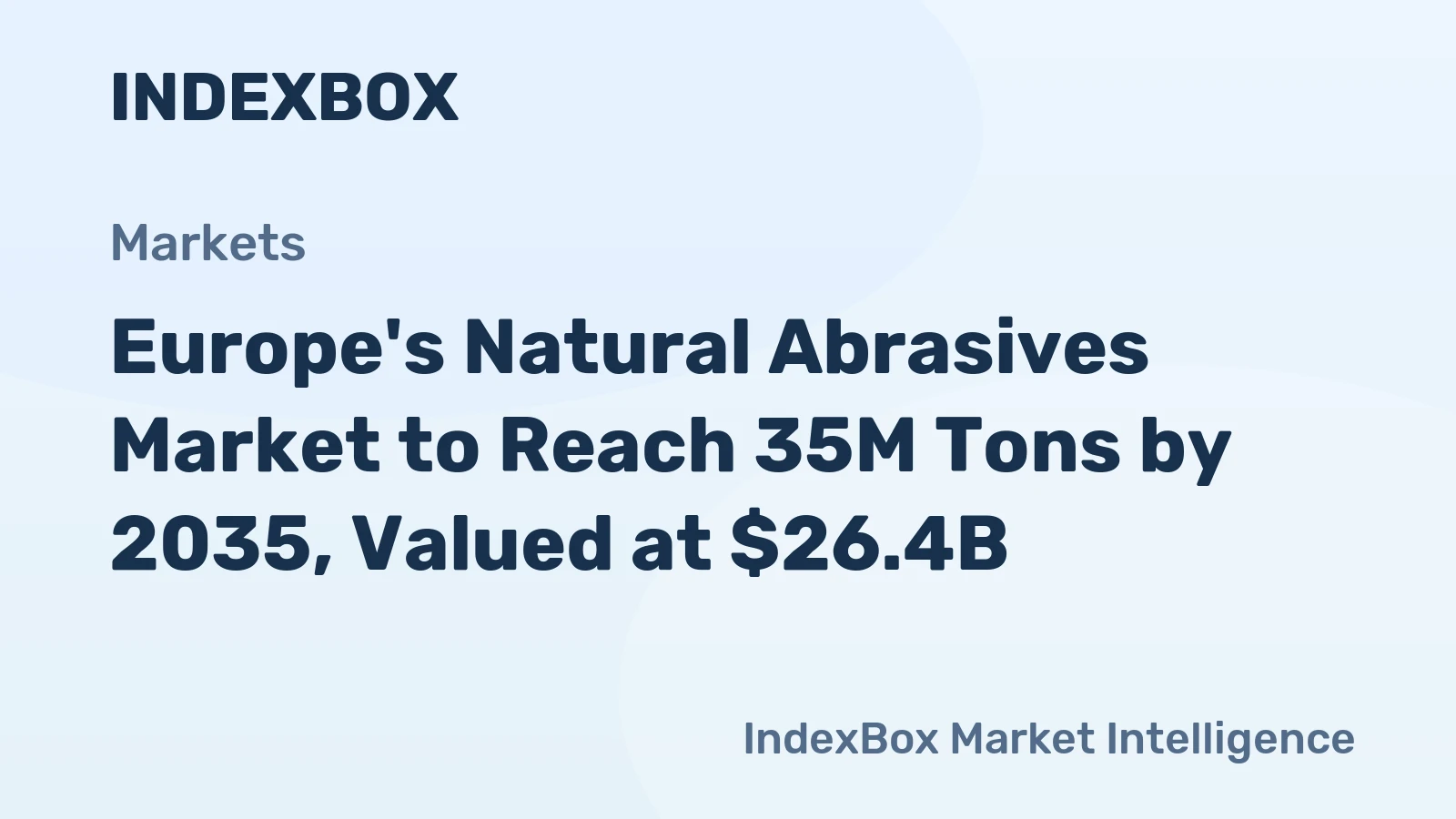 Europe's Natural Abrasives Market to Reach 35M Tons by 2035, Valued at $26.4B