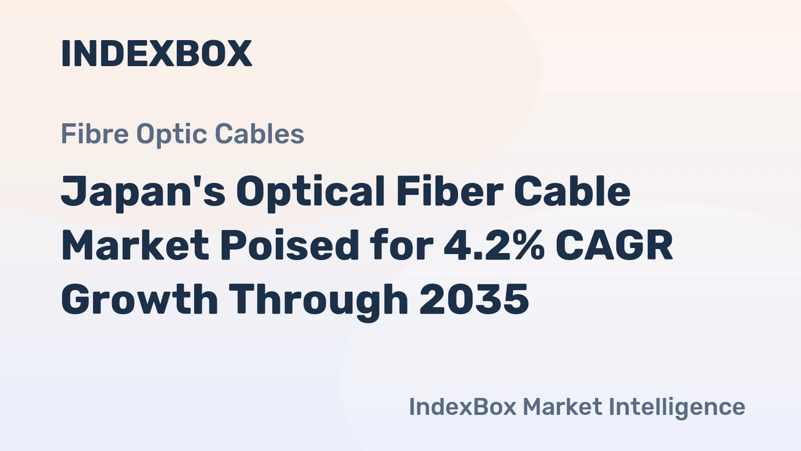 Japan's Optical Fiber Cable Market Poised for 4.2% CAGR Growth Through 2035