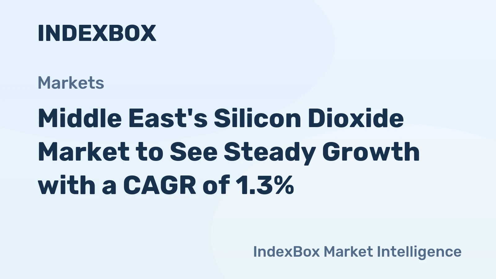 Middle East's Silicon Dioxide Market to See Steady Growth with a CAGR of 1.3%
