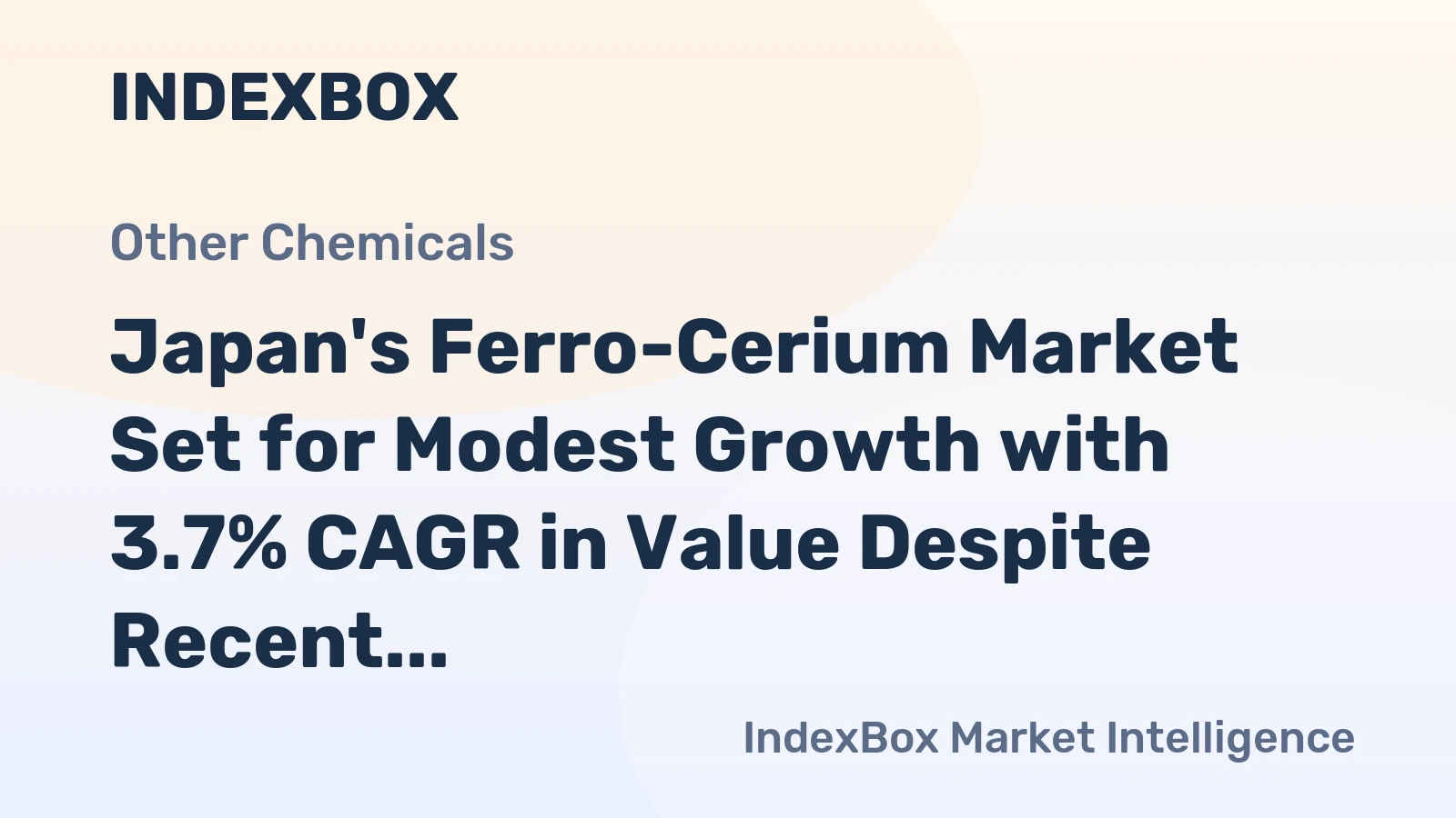 Japan's Ferro-Cerium Market Set for Modest Growth with 3.7% CAGR in Value Despite Recent Collapse