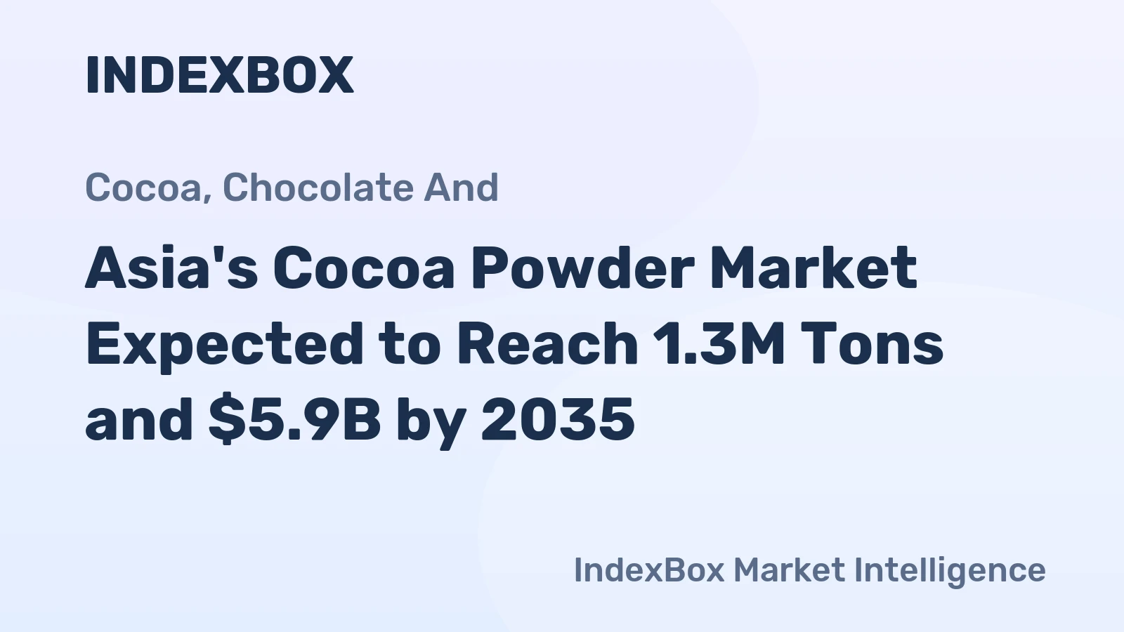 Asia's Cocoa Powder Market Expected to Reach 1.3M Tons and $5.9B by 2035