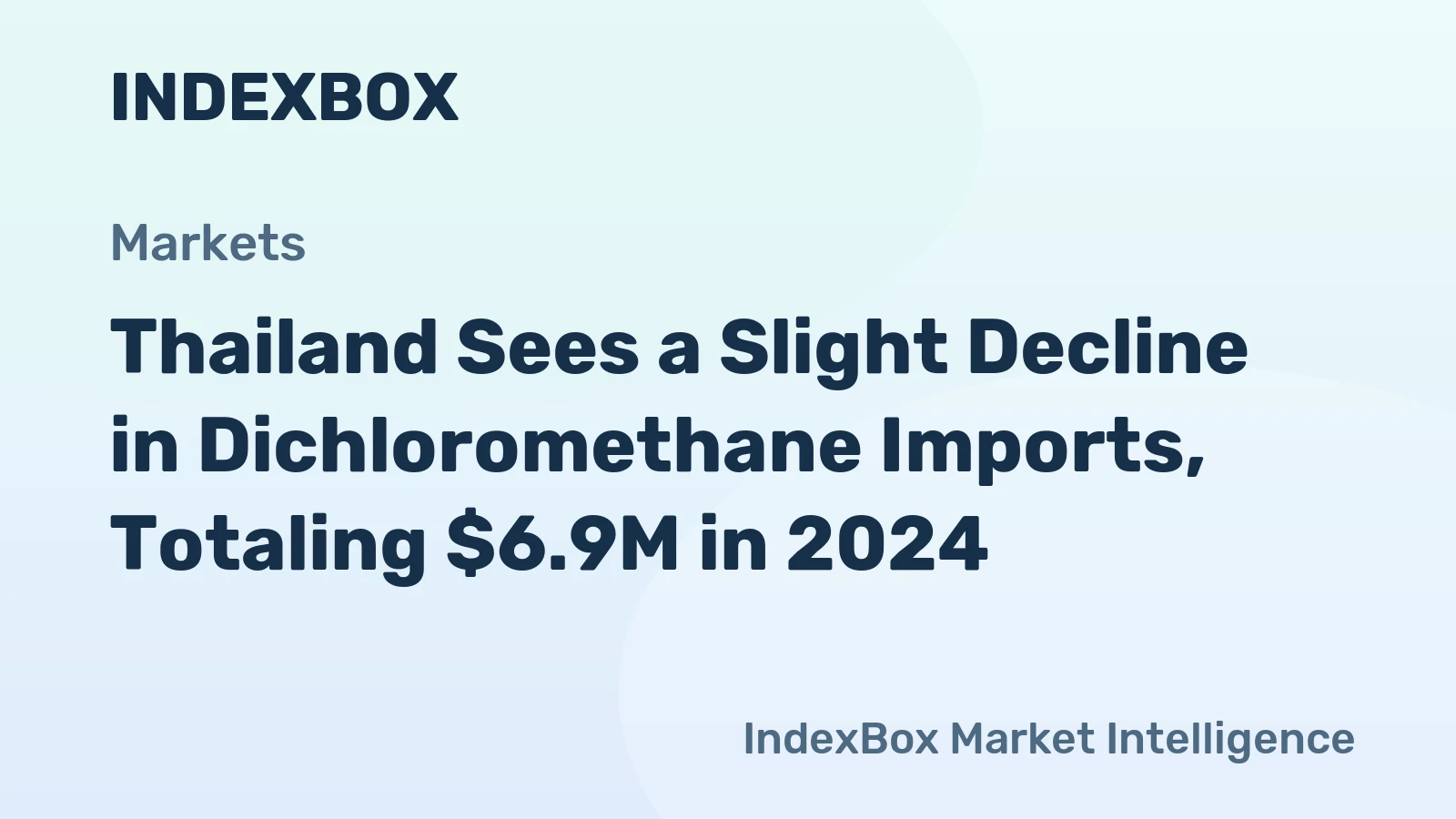 Thailand Sees a Slight Decline in Dichloromethane Imports, Totaling $6.9M in 2024
