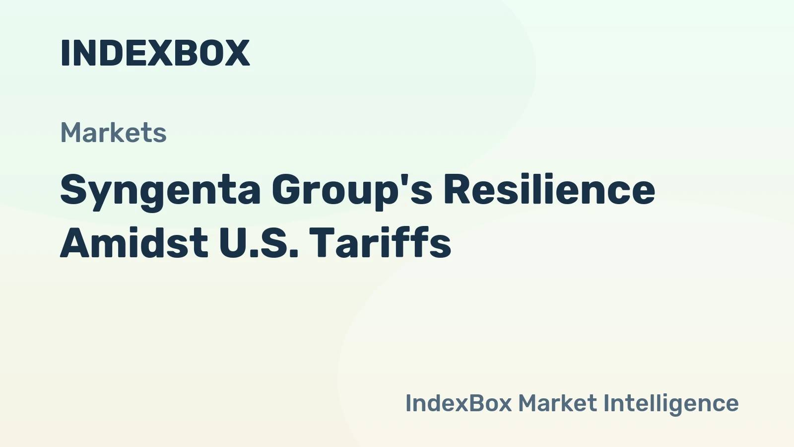 Syngenta Group's Resilience Amidst U.S. Tariffs