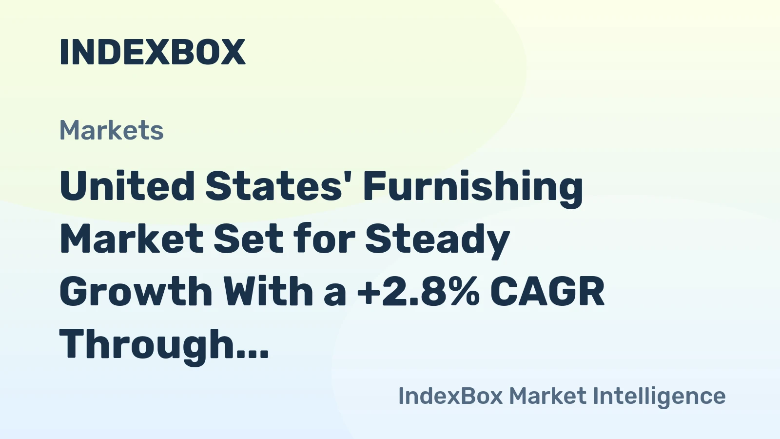United States' Furnishing Market Set for Steady Growth With a +2.8% CAGR Through 2035