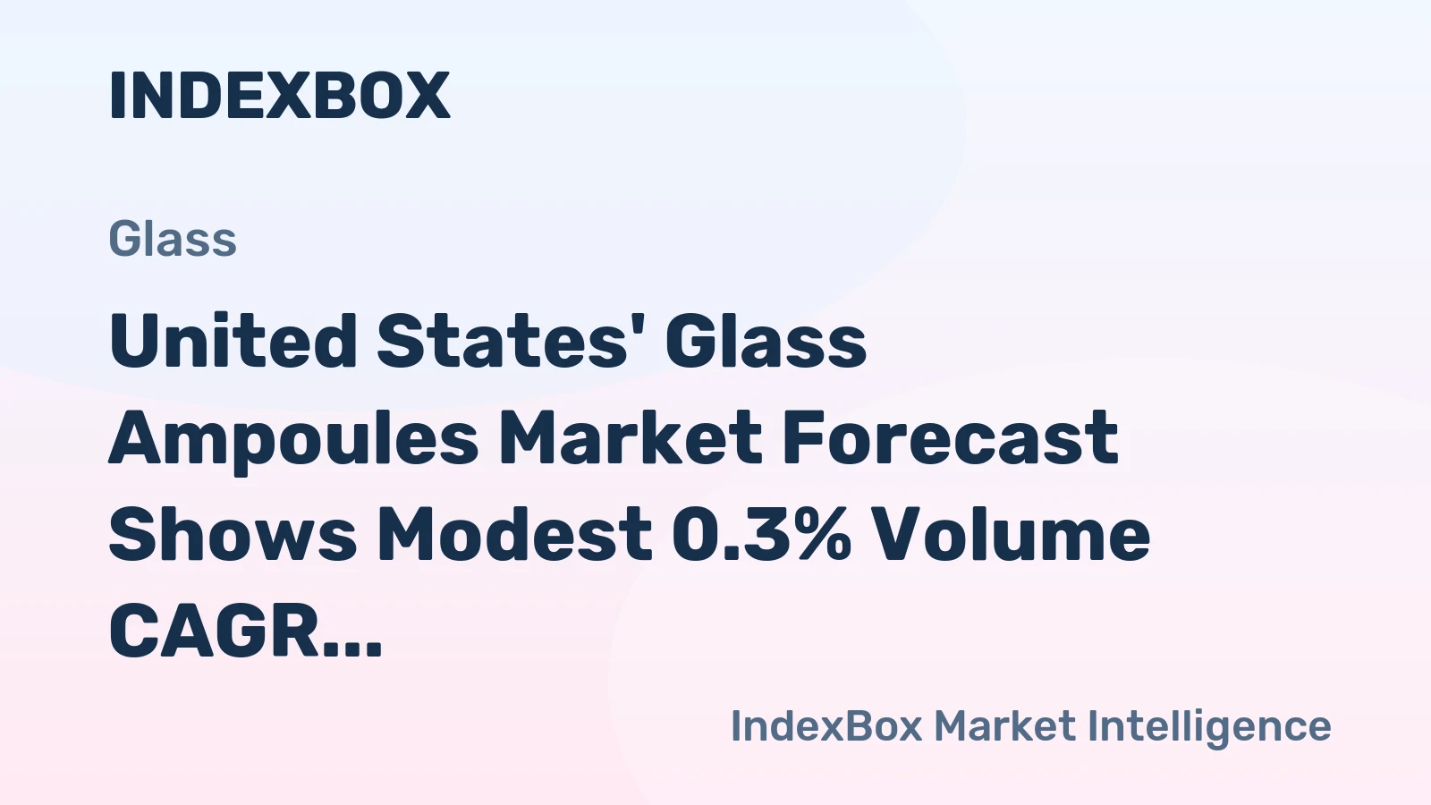 United States' Glass Ampoules Market Forecast Shows Modest 0.3% Volume CAGR Through 2035