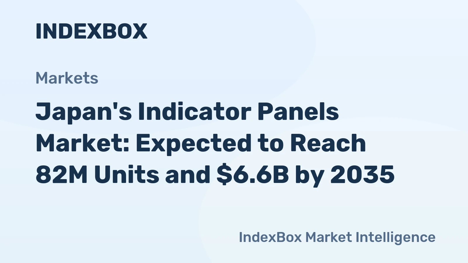 Japan's Indicator Panels Market: Expected to Reach 82M Units and $6.6B by 2035