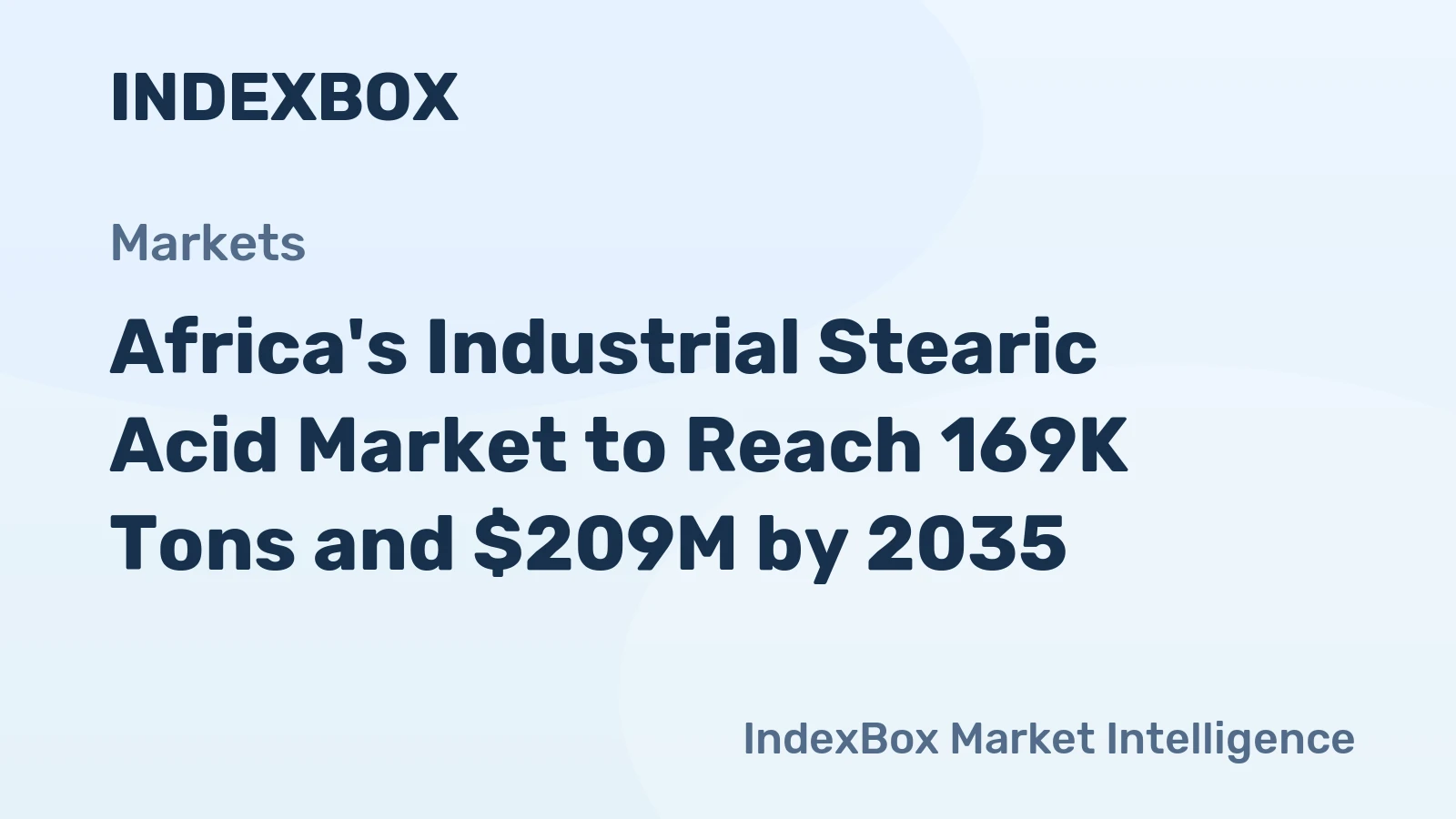 Africa's Industrial Stearic Acid Market to Reach 169K Tons and $209M by 2035