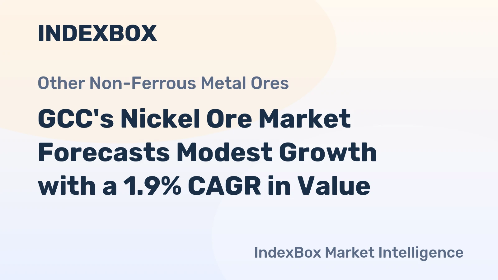 GCC's Nickel Ore Market Forecasts Modest Growth with a 1.9% CAGR in Value