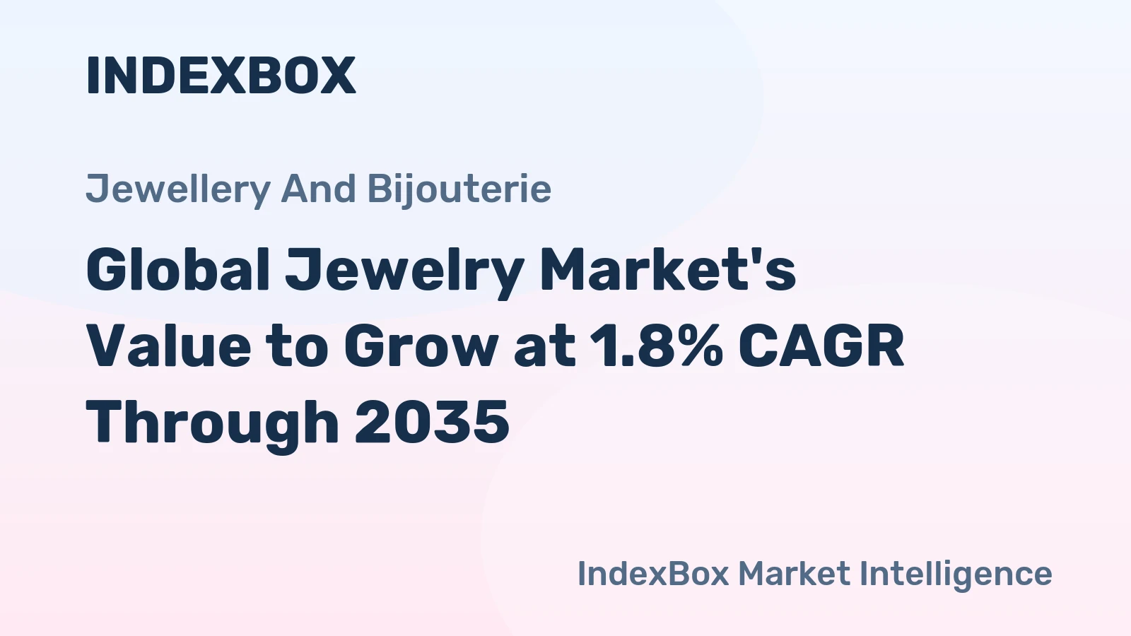 Global Jewelry Market's Value to Grow at 1.8% CAGR Through 2035
