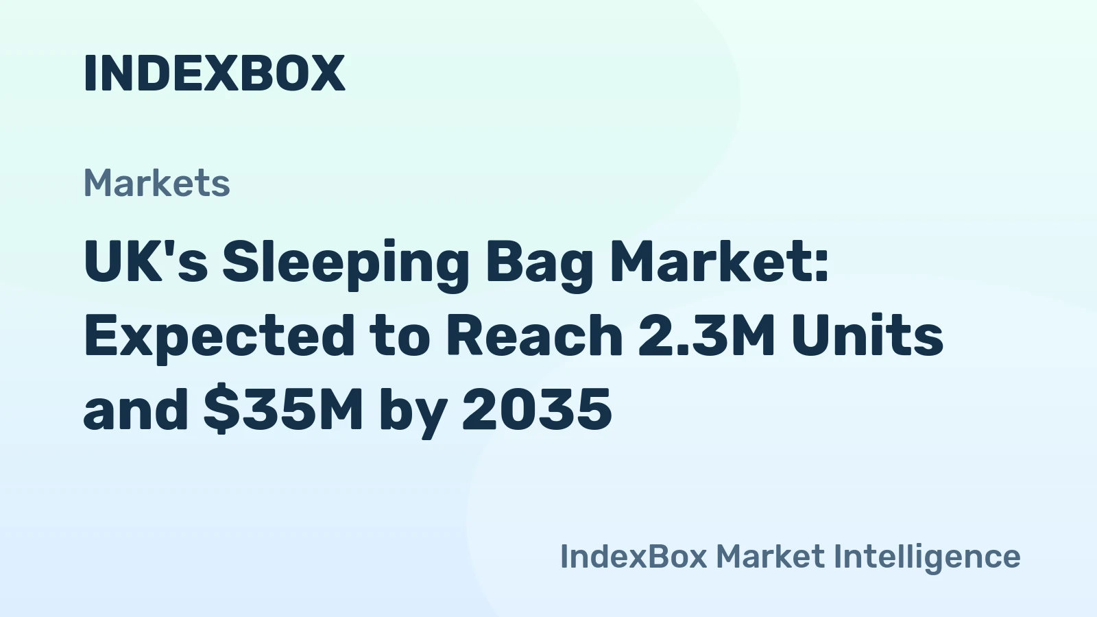 UK's Sleeping Bag Market: Expected to Reach 2.3M Units and $35M by 2035