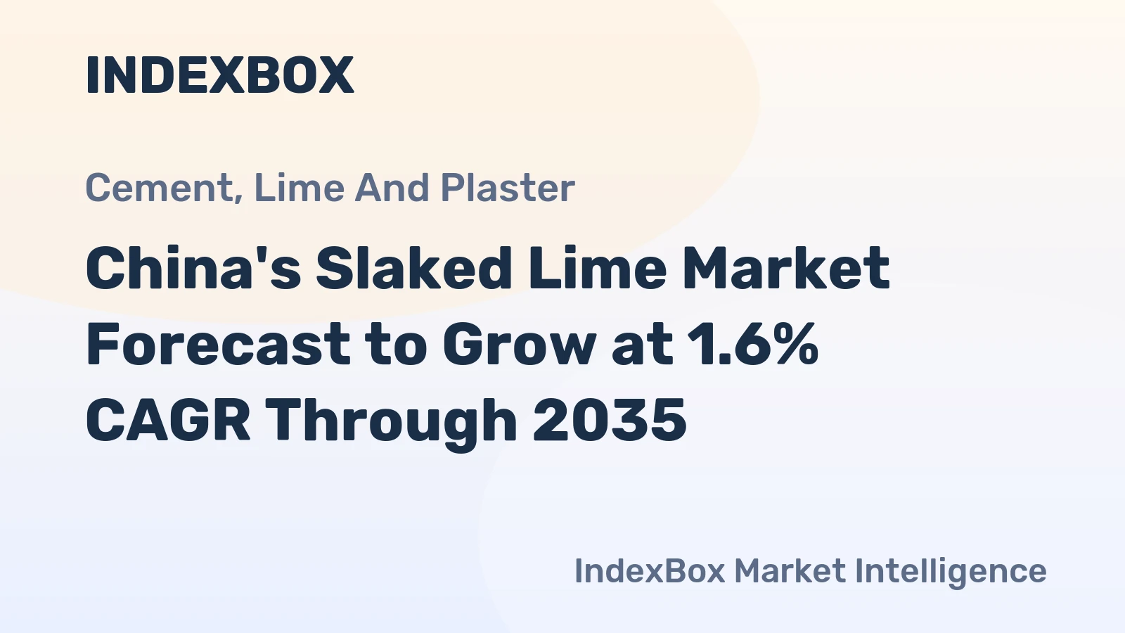 China's Slaked Lime Market Forecast to Grow at 1.6% CAGR Through 2035