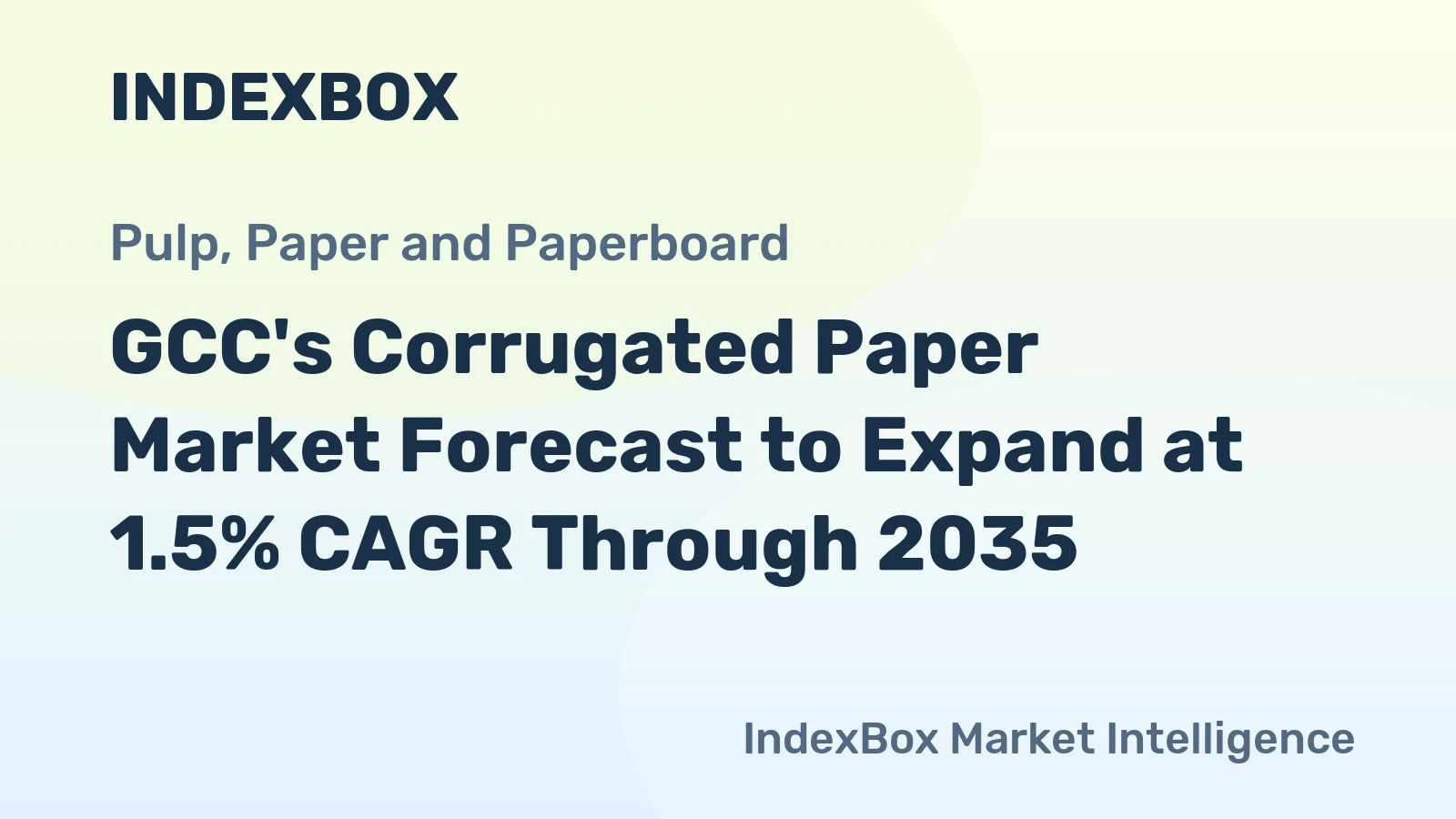 GCC's Corrugated Paper Market Forecast to Expand at 1.5% CAGR Through 2035