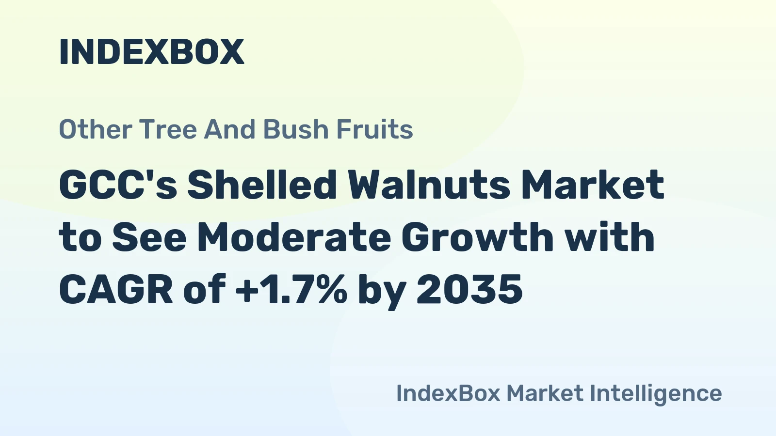 GCC's Shelled Walnuts Market to See Moderate Growth with CAGR of +1.7% by 2035