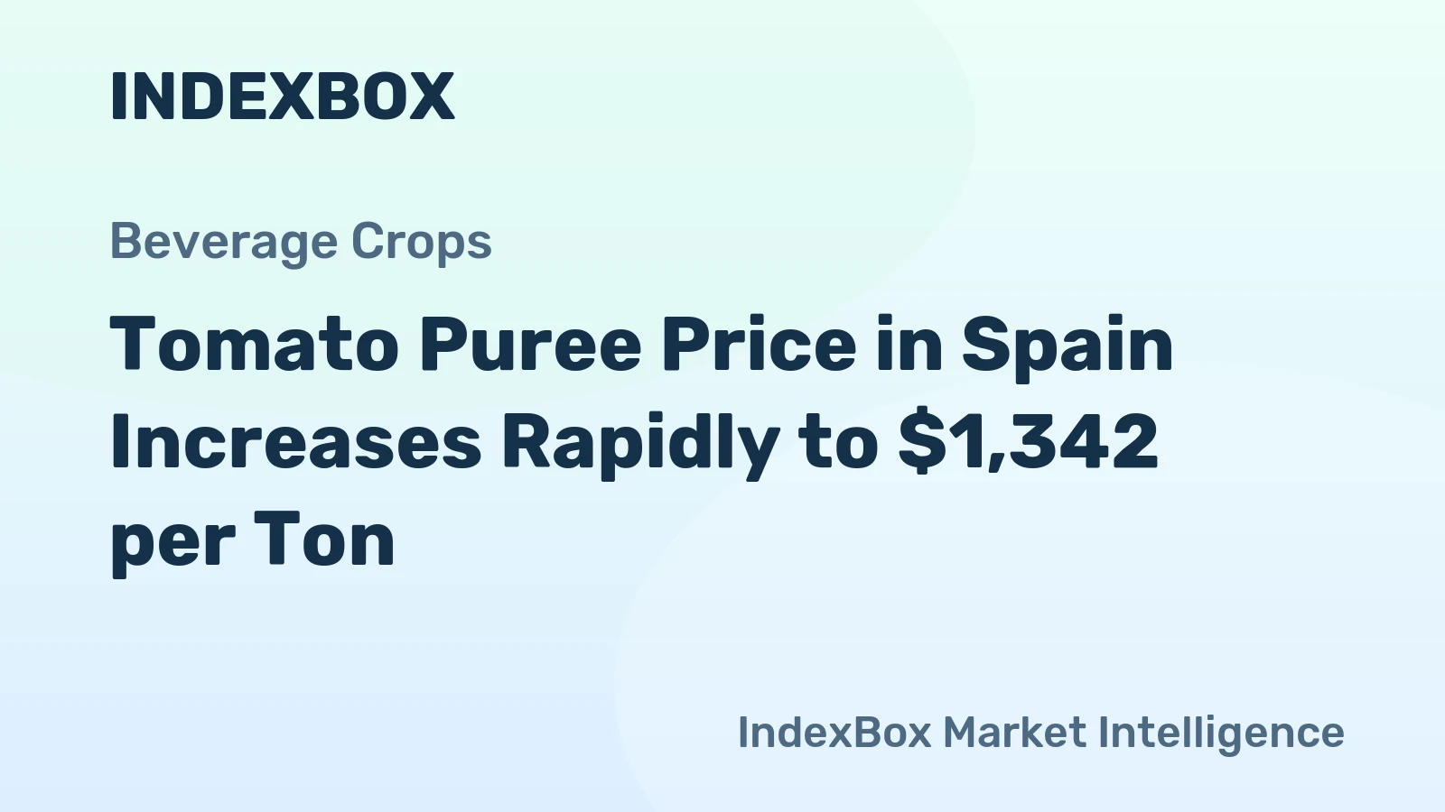 Tomato Puree Price in Spain Increases Rapidly to $1,342 per Ton