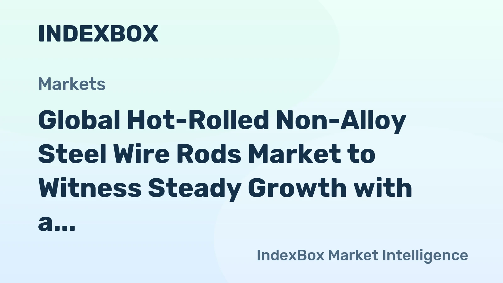 Global Hot-Rolled Non-Alloy Steel Wire Rods Market to Witness Steady Growth with a CAGR of +1.2% through 2035, Reaching $173.5B in Value