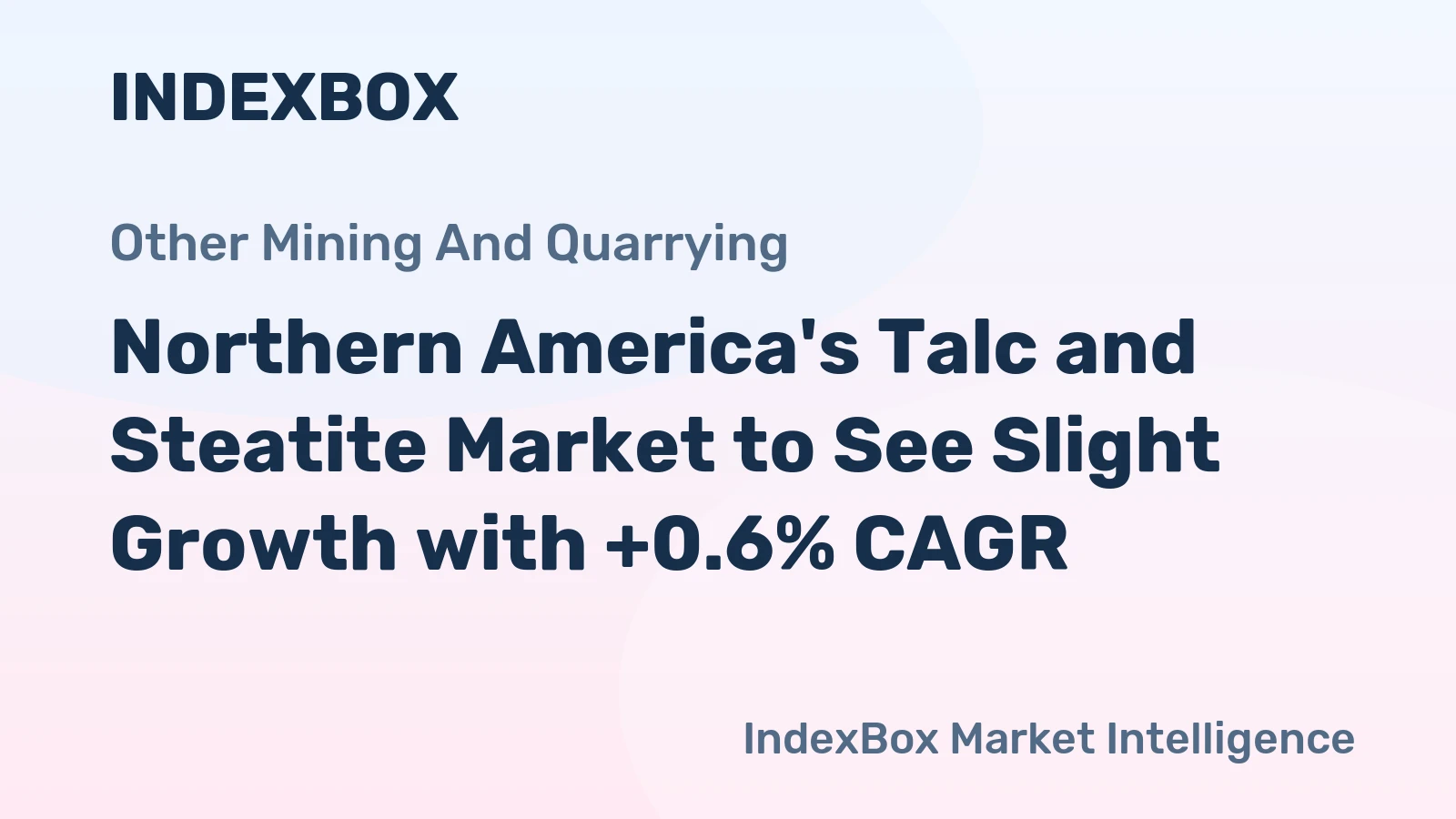 Northern America's Talc and Steatite Market to See Slight Growth with +0.6% CAGR