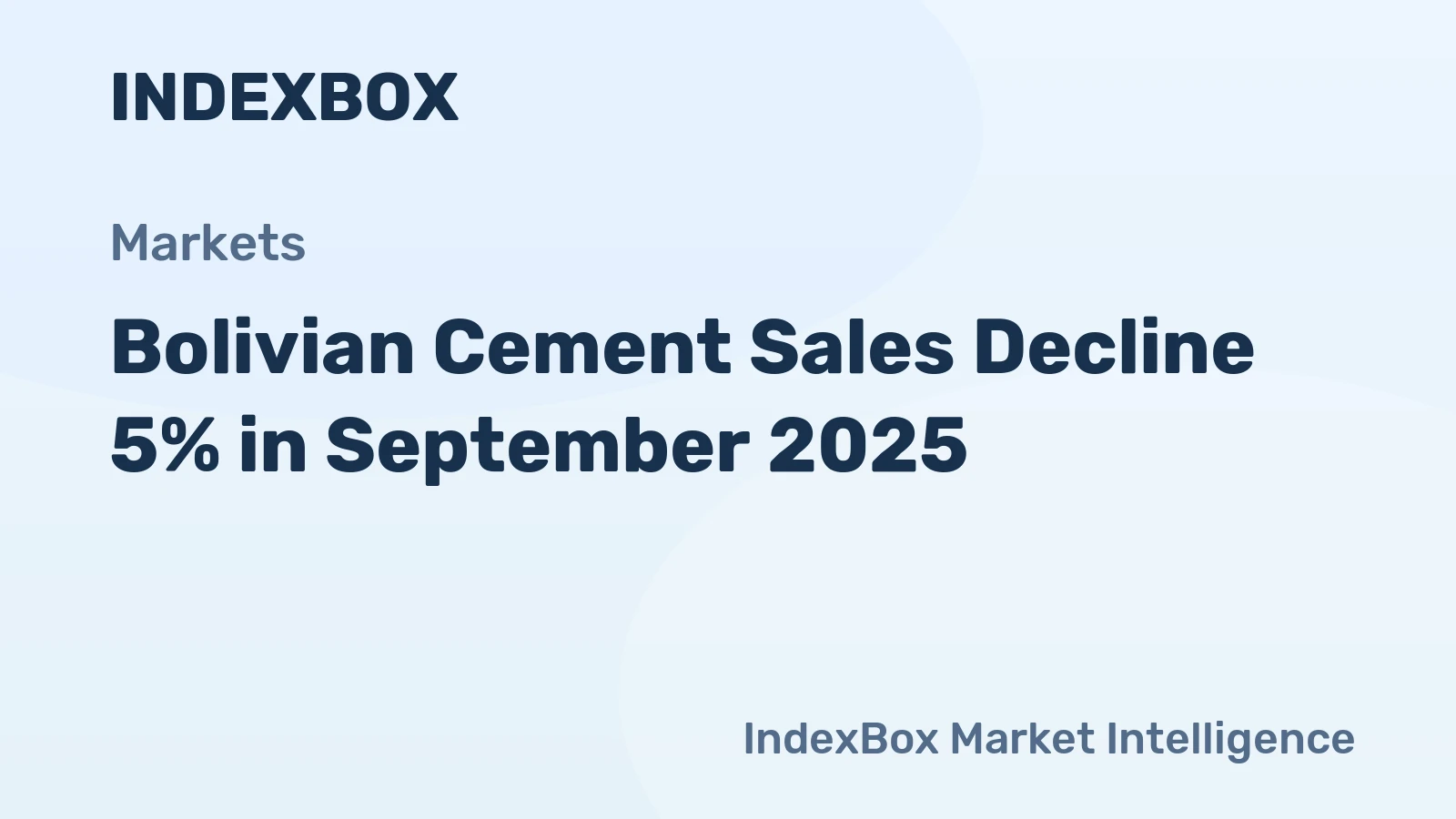 Bolivian Cement Sales Decline 5% in September 2025