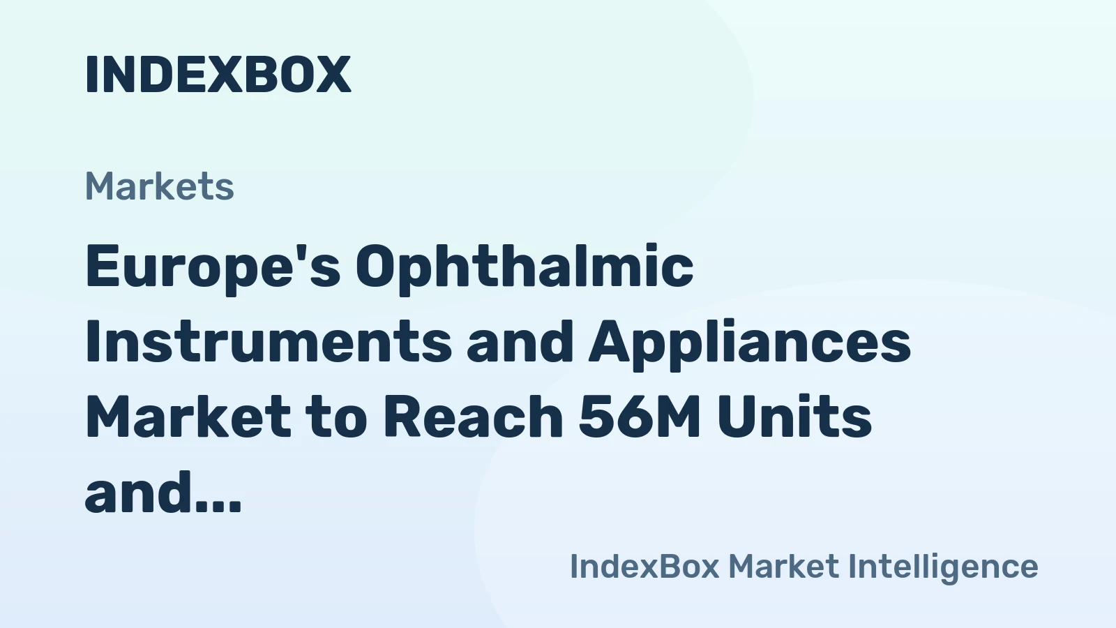 Europe's Ophthalmic Instruments and Appliances Market to Reach 56M Units and $15.2B by 2035