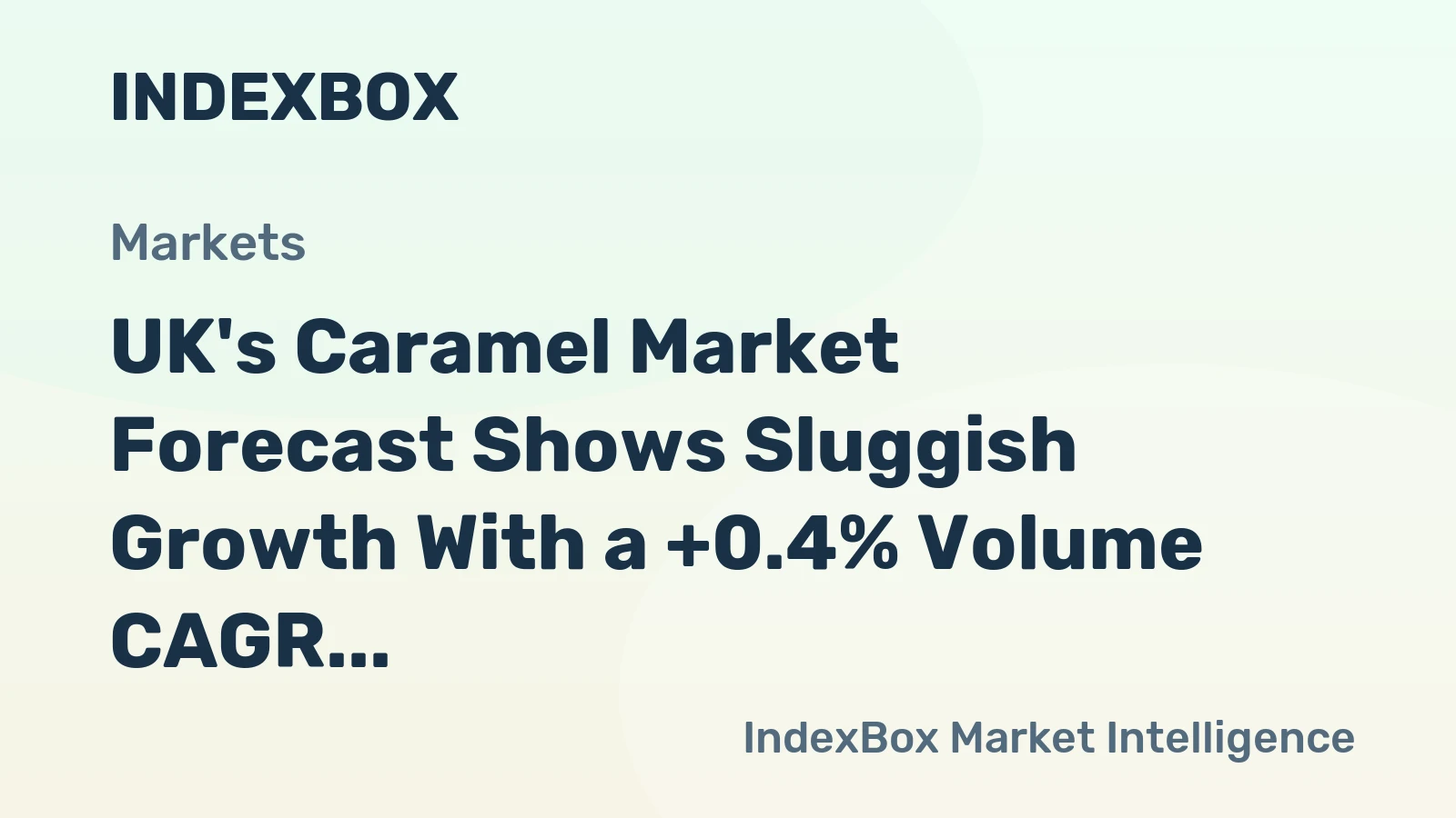 UK's Caramel Market Forecast Shows Sluggish Growth With a +0.4% Volume CAGR Through 2035