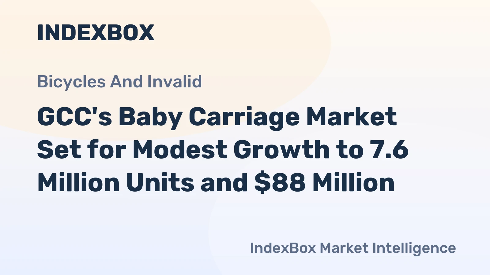 GCC's Baby Carriage Market Set for Modest Growth to 7.6 Million Units and $88 Million