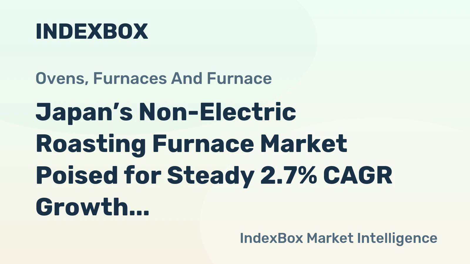 Japan’s Non-Electric Roasting Furnace Market Poised for Steady 2.7% CAGR Growth
