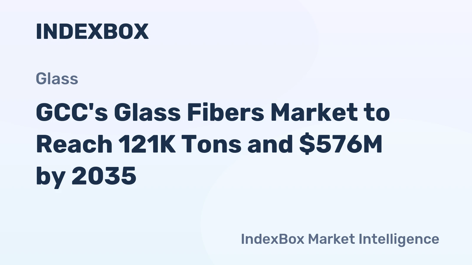 GCC's Glass Fibers Market to Reach 121K Tons and $576M by 2035
