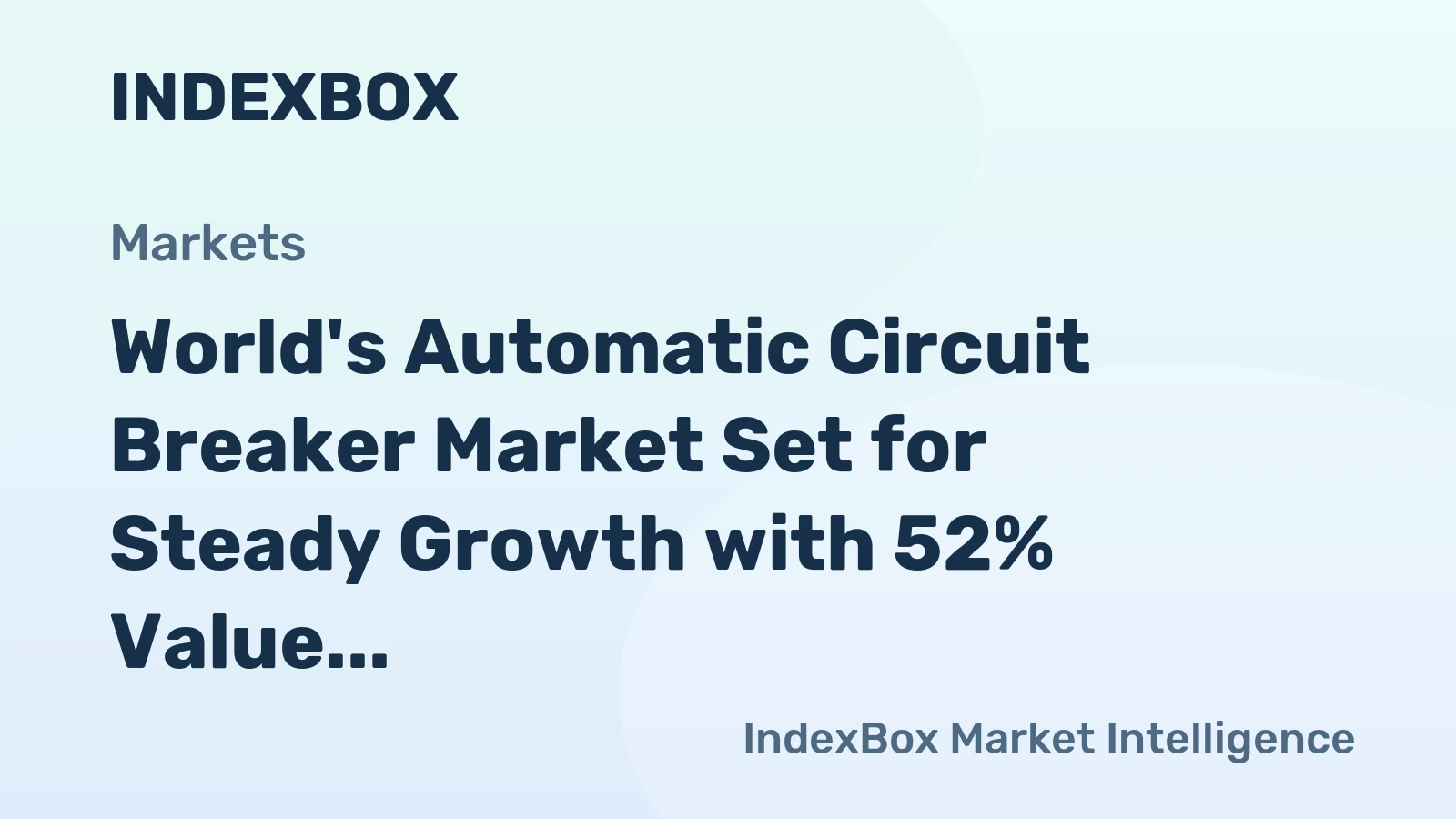 World's Automatic Circuit Breaker Market Set for Steady Growth with 52% Value CAGR Through 2035