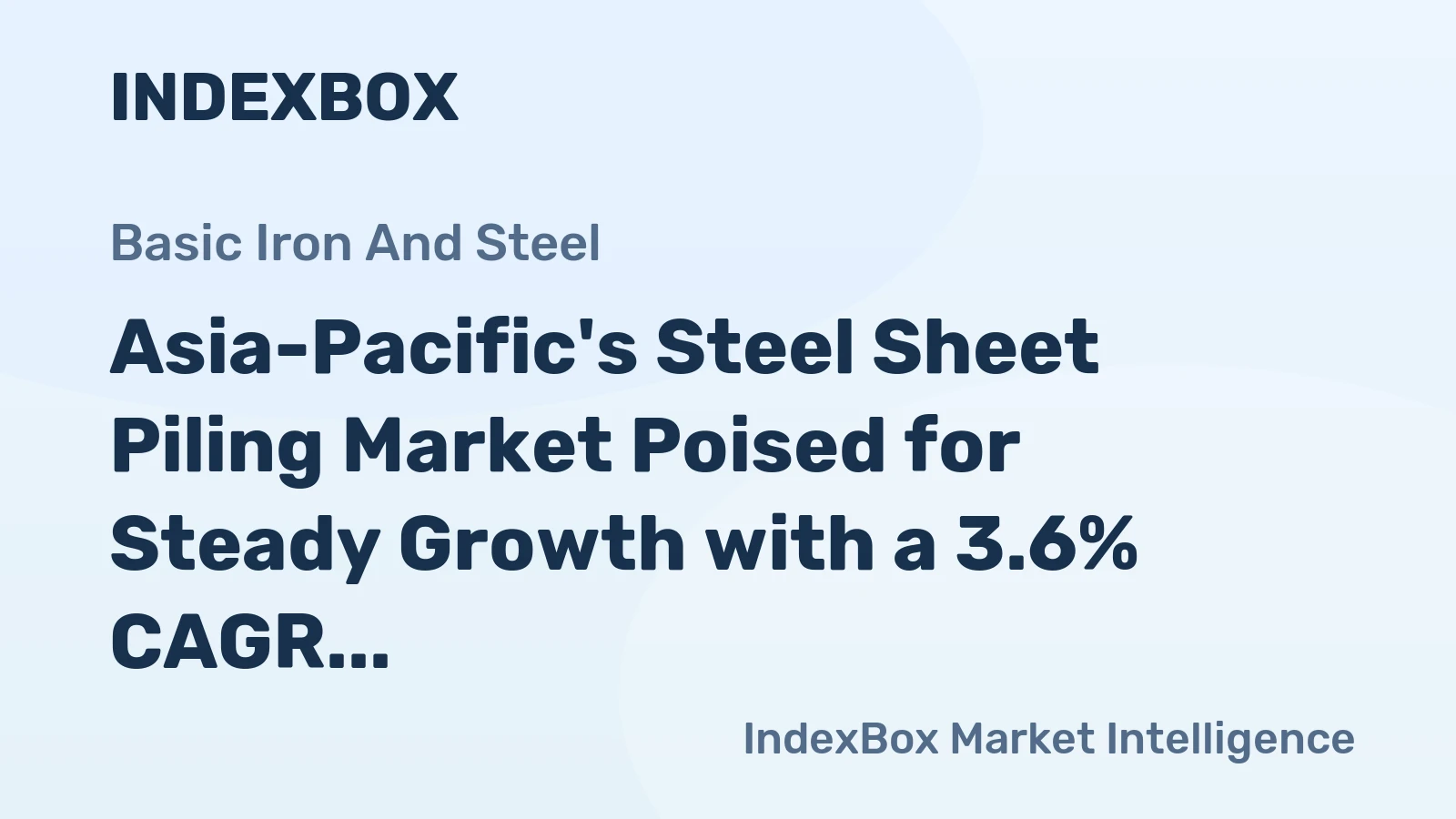 Asia-Pacific's Steel Sheet Piling Market Poised for Steady Growth with a 3.6% CAGR in Value