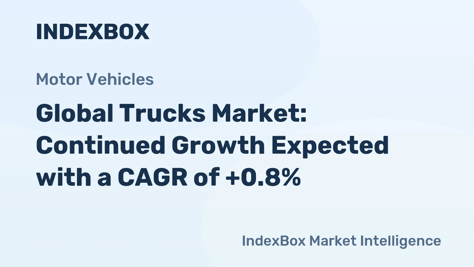 Global Trucks Market: Continued Growth Expected with a CAGR of +0.8%