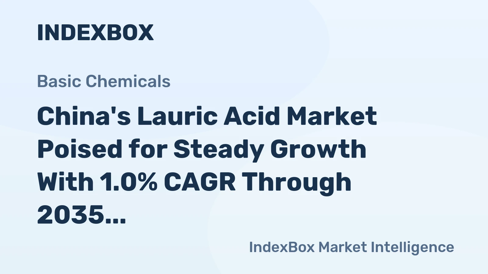 China's Lauric Acid Market Poised for Steady Growth With 1.0% CAGR Through 2035