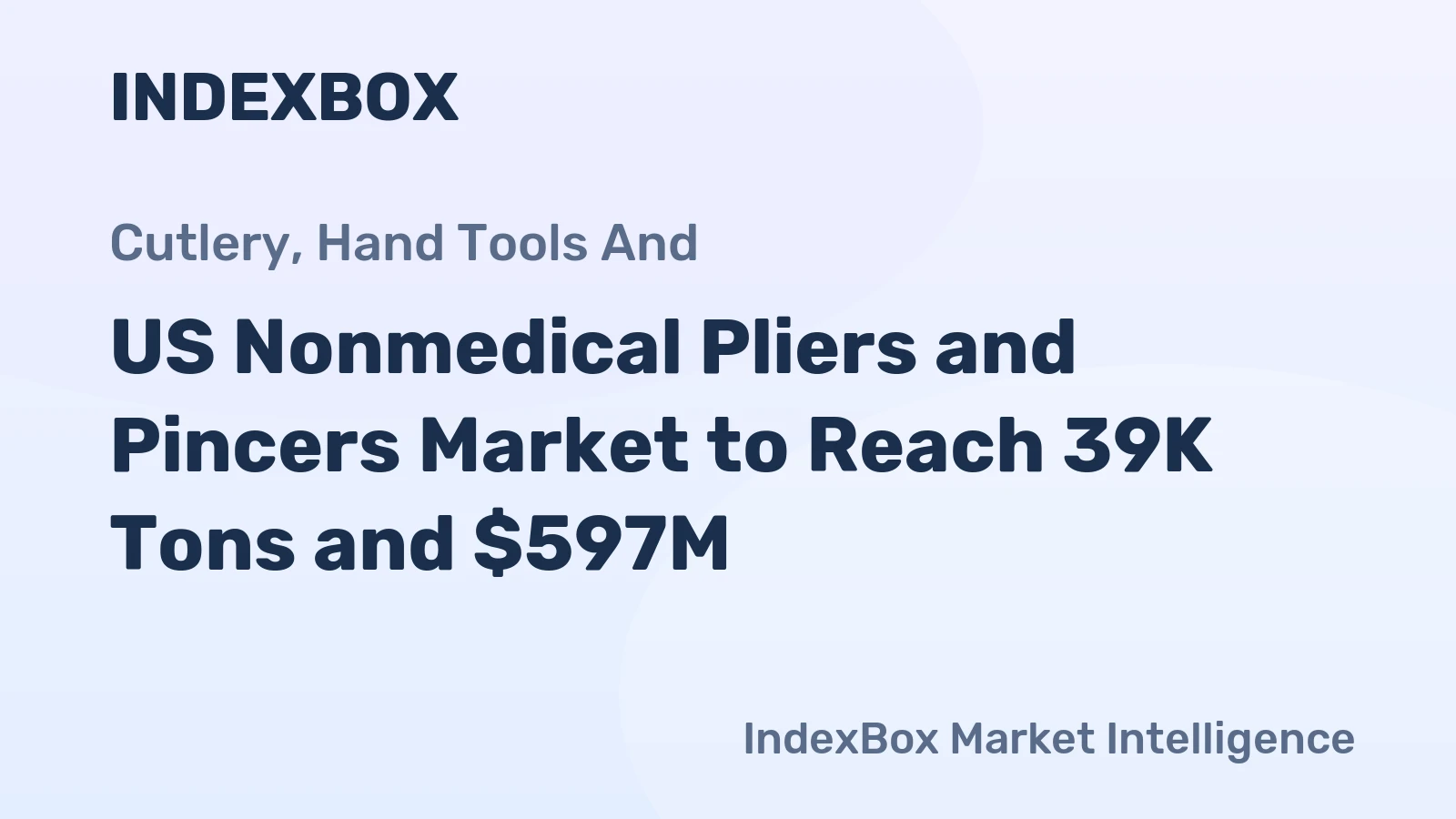US Nonmedical Pliers and Pincers Market to Reach 39K Tons and $597M