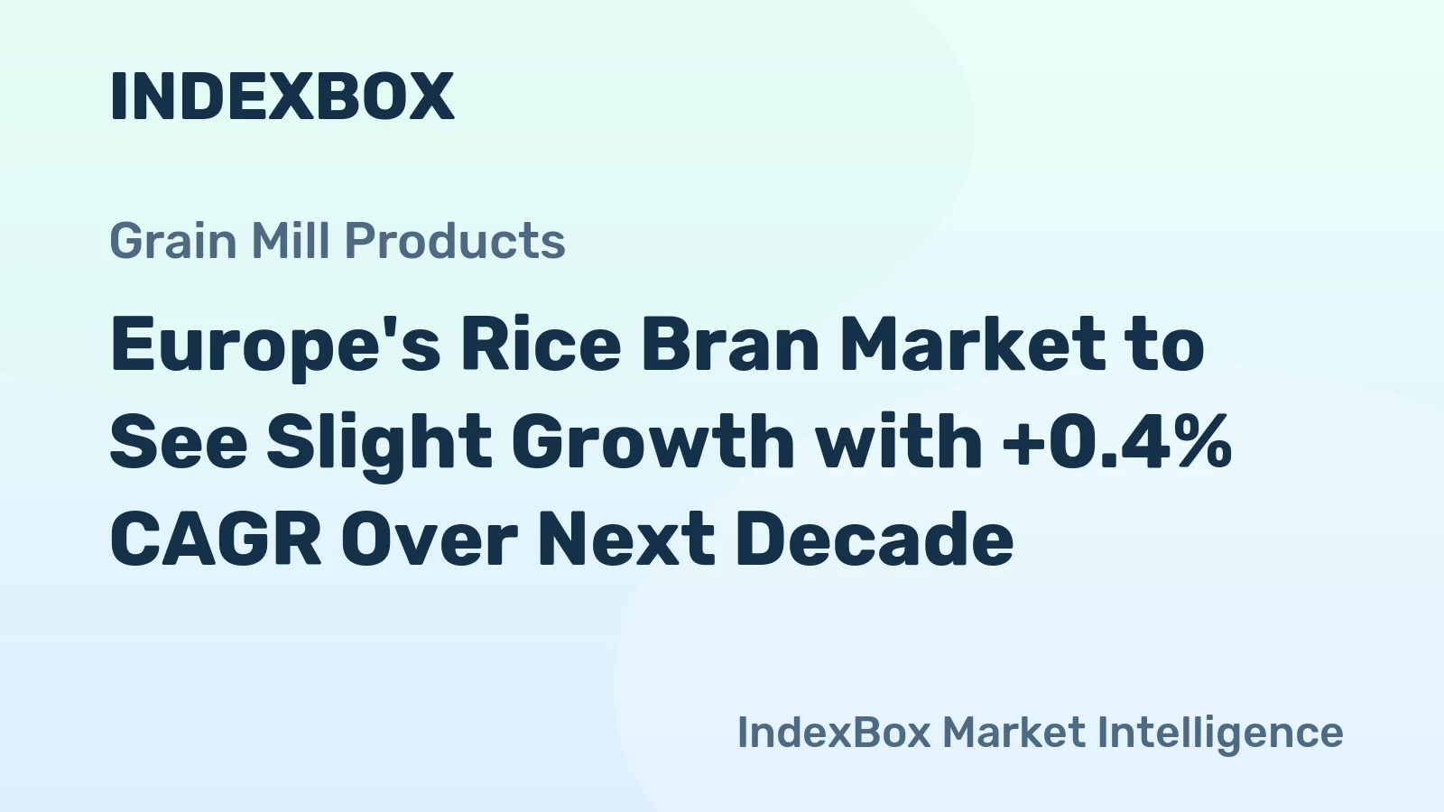 Europe's Rice Bran Market to See Slight Growth with +0.4% CAGR Over Next Decade