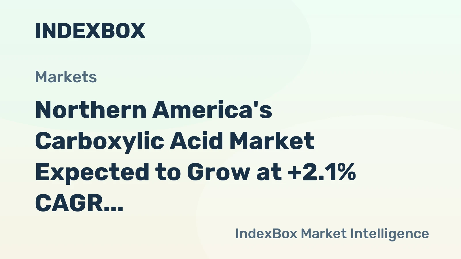 Northern America's Carboxylic Acid Market Expected to Grow at +2.1% CAGR Over Next Decade