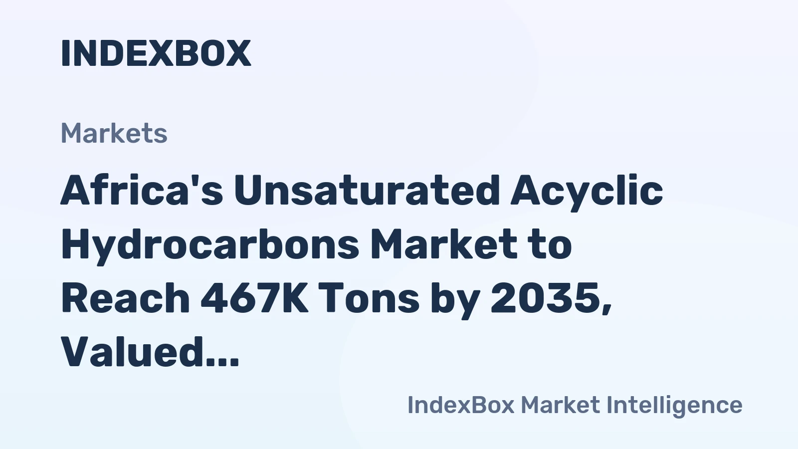 Africa's Unsaturated Acyclic Hydrocarbons Market to Reach 467K Tons by 2035, Valued at $966M