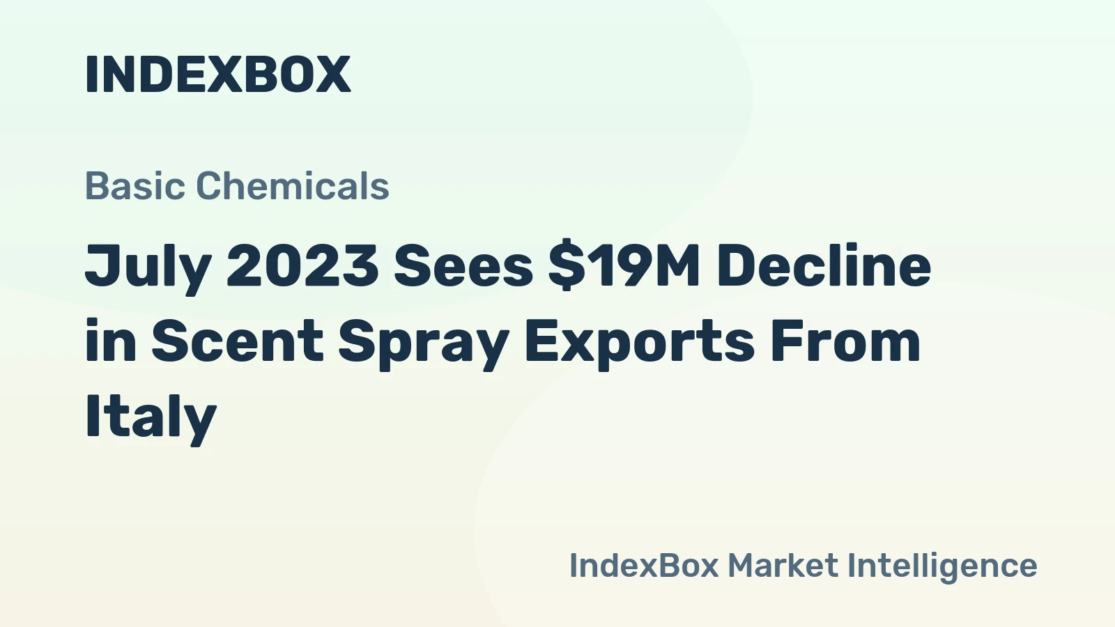 July 2023 Sees $19M Decline in Scent Spray Exports From Italy.