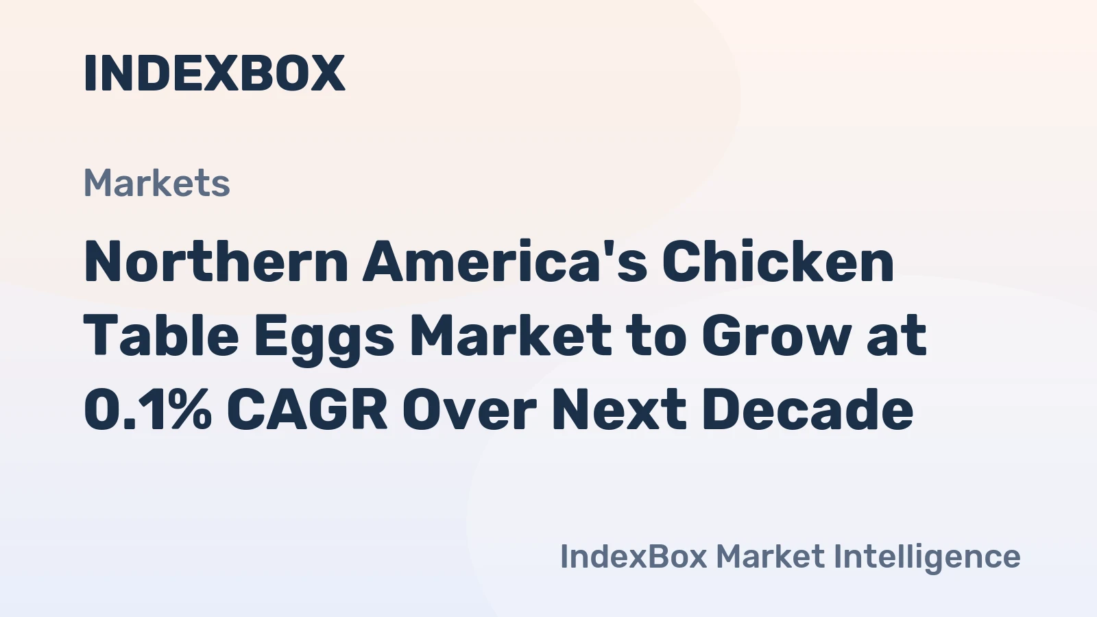 Northern America's Chicken Table Eggs Market to Grow at 0.1% CAGR Over Next Decade