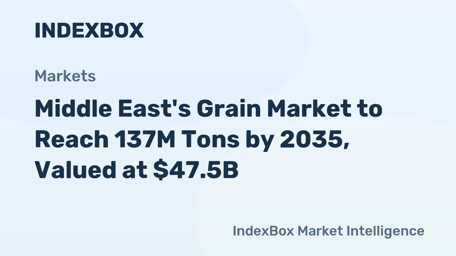 Middle East's Grain Market to Reach 137M Tons by 2035, Valued at $47.5B