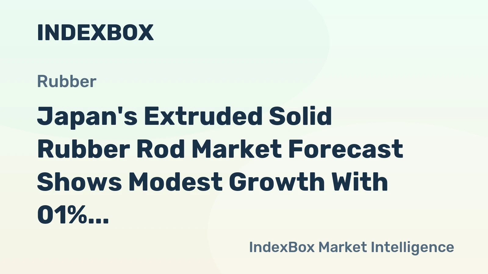 Japan's Extruded Solid Rubber Rod Market Forecast Shows Modest Growth With 01% CAGR Through 2035