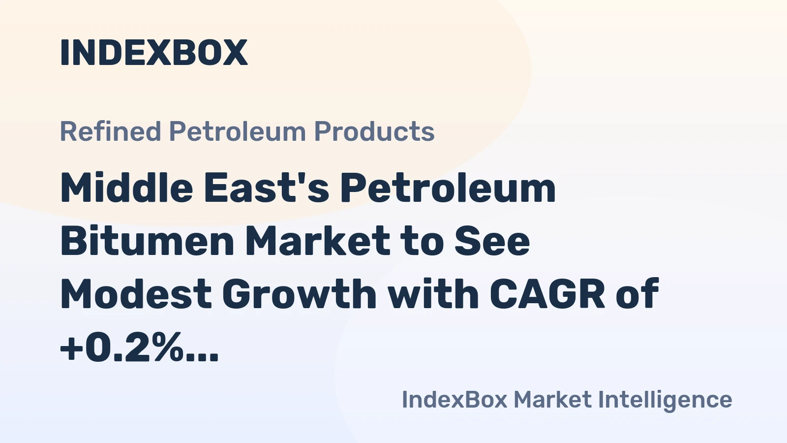 Middle East's Petroleum Bitumen Market to See Modest Growth with CAGR of +0.2% by 2035