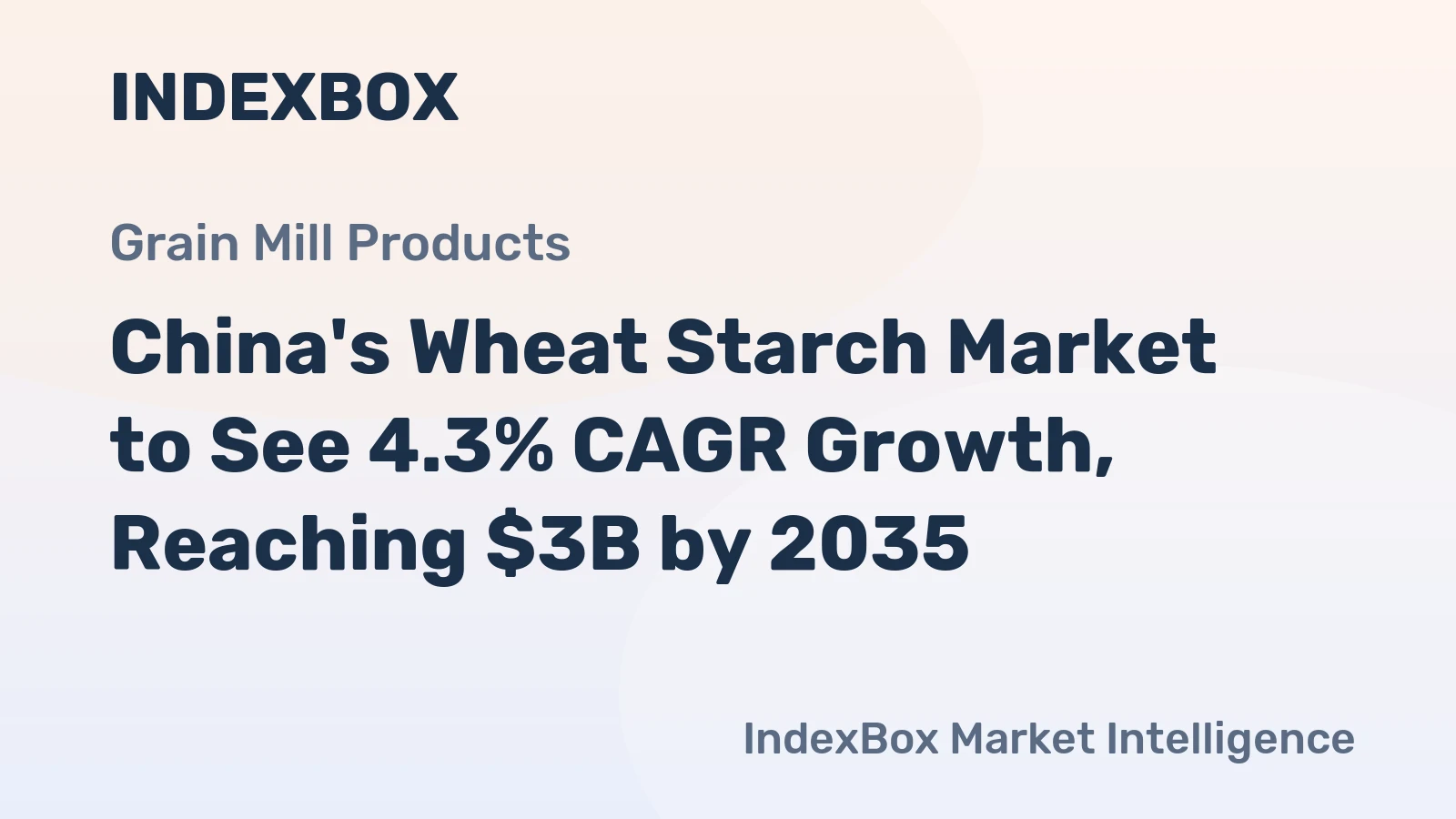 China's Wheat Starch Market to See 4.3% CAGR Growth, Reaching $3B by 2035