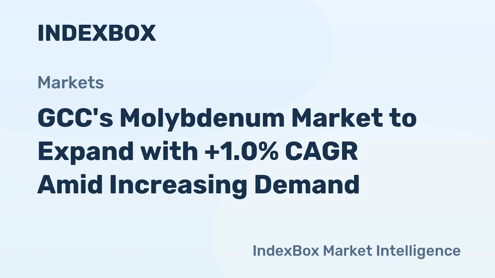 GCC's Molybdenum Market to Expand with +1.0% CAGR Amid Increasing Demand