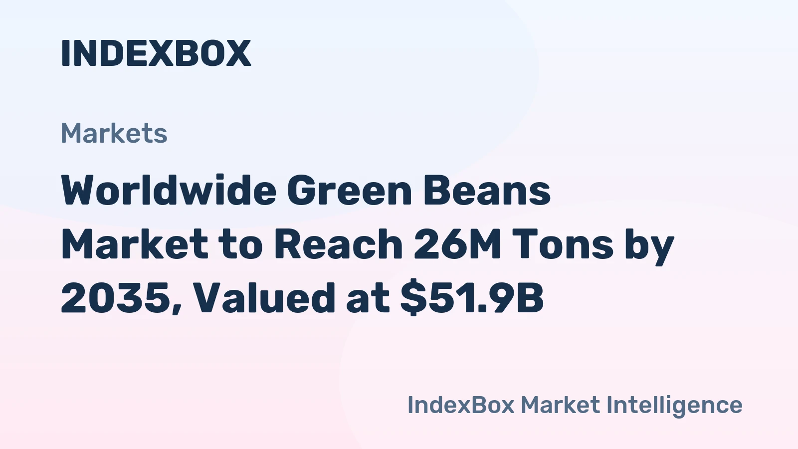 Worldwide Green Beans Market to Reach 26M Tons by 2035, Valued at $51.9B