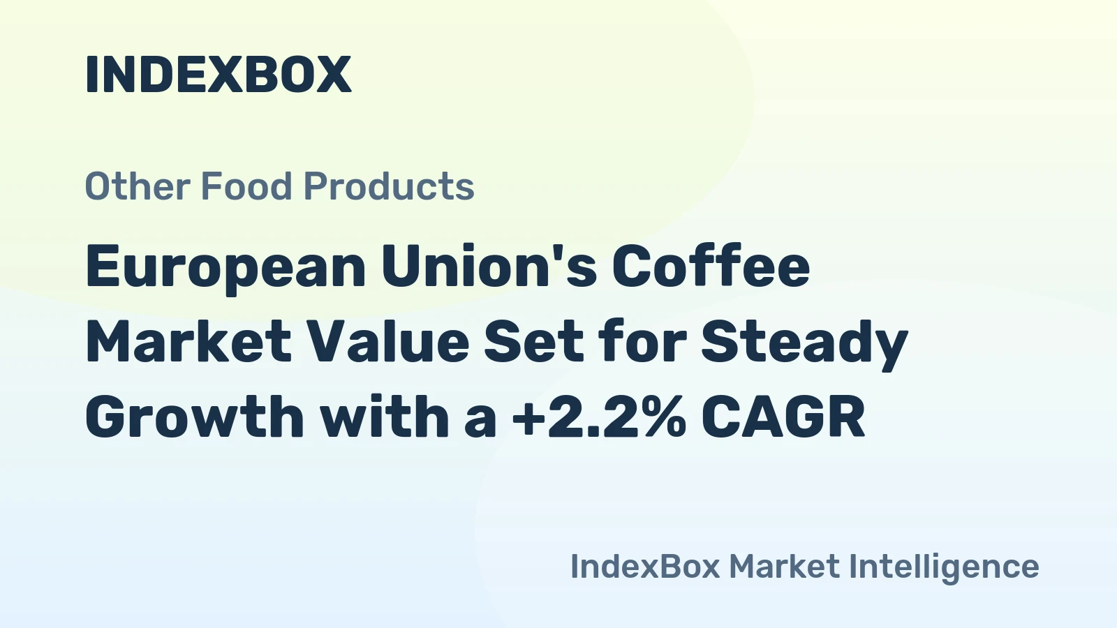 European Union's Coffee Market Value Set for Steady Growth with a +2.2% CAGR