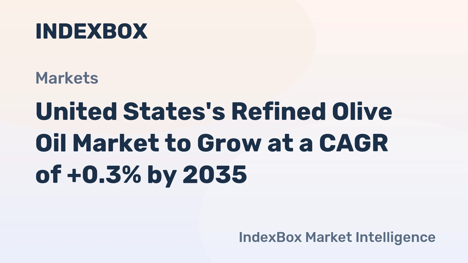 United States's Refined Olive Oil Market to Grow at a CAGR of +0.3% by 2035