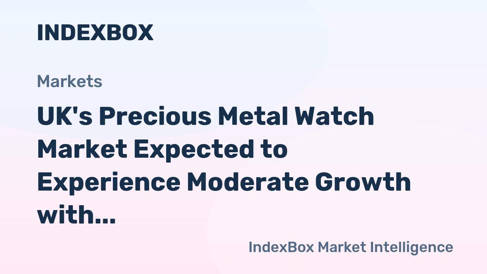 UK's Precious Metal Watch Market Expected to Experience Moderate Growth with a CAGR of +1.5% from 2024 to 2035