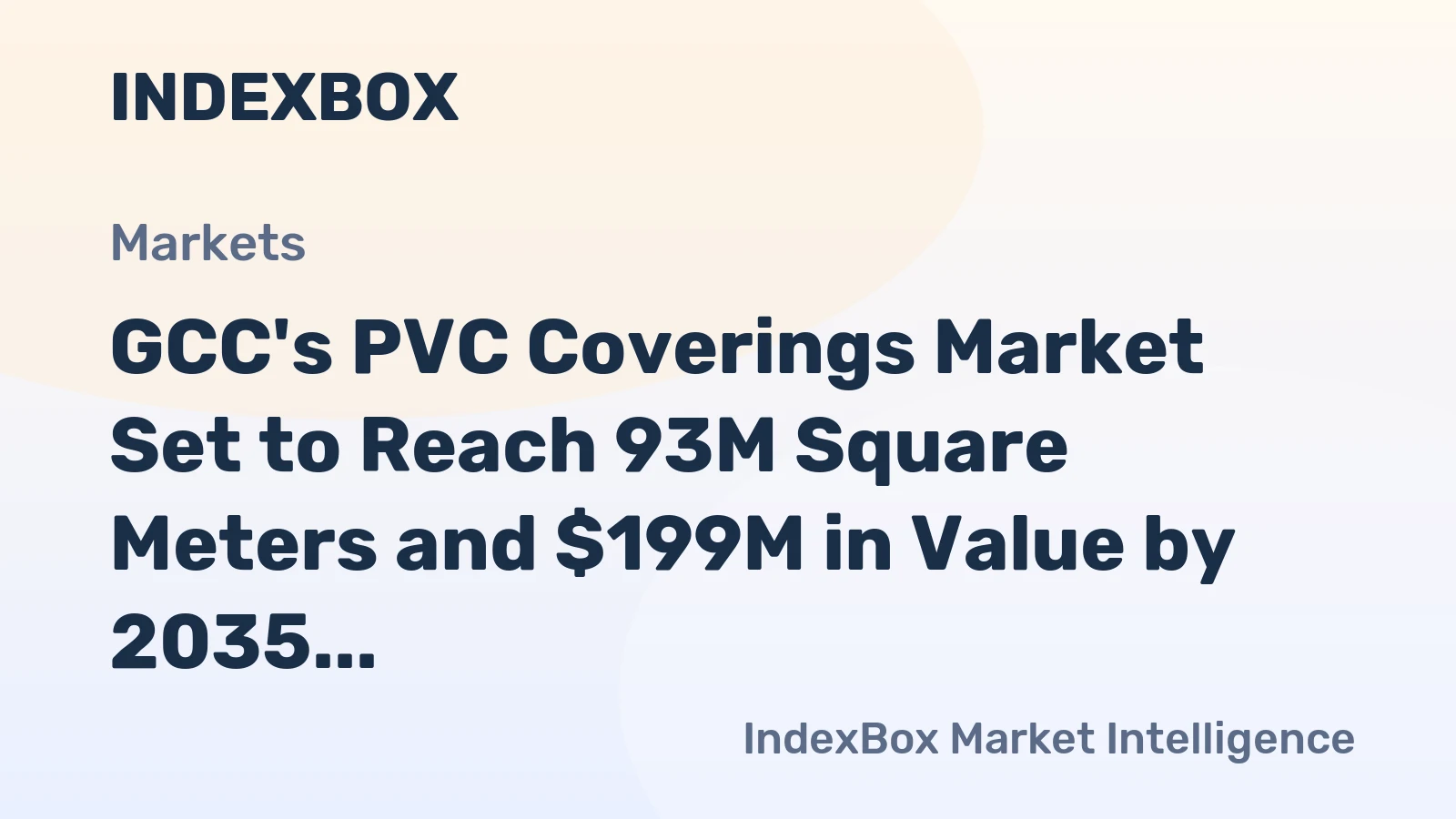 GCC's PVC Coverings Market Set to Reach 93M Square Meters and $199M in Value by 2035