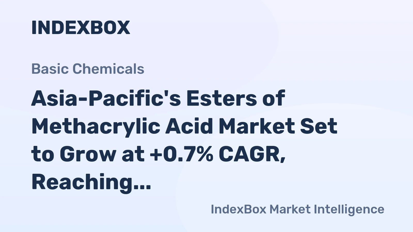 Asia-Pacific's Esters of Methacrylic Acid Market Set to Grow at +0.7% CAGR, Reaching 772K Tons by 2035