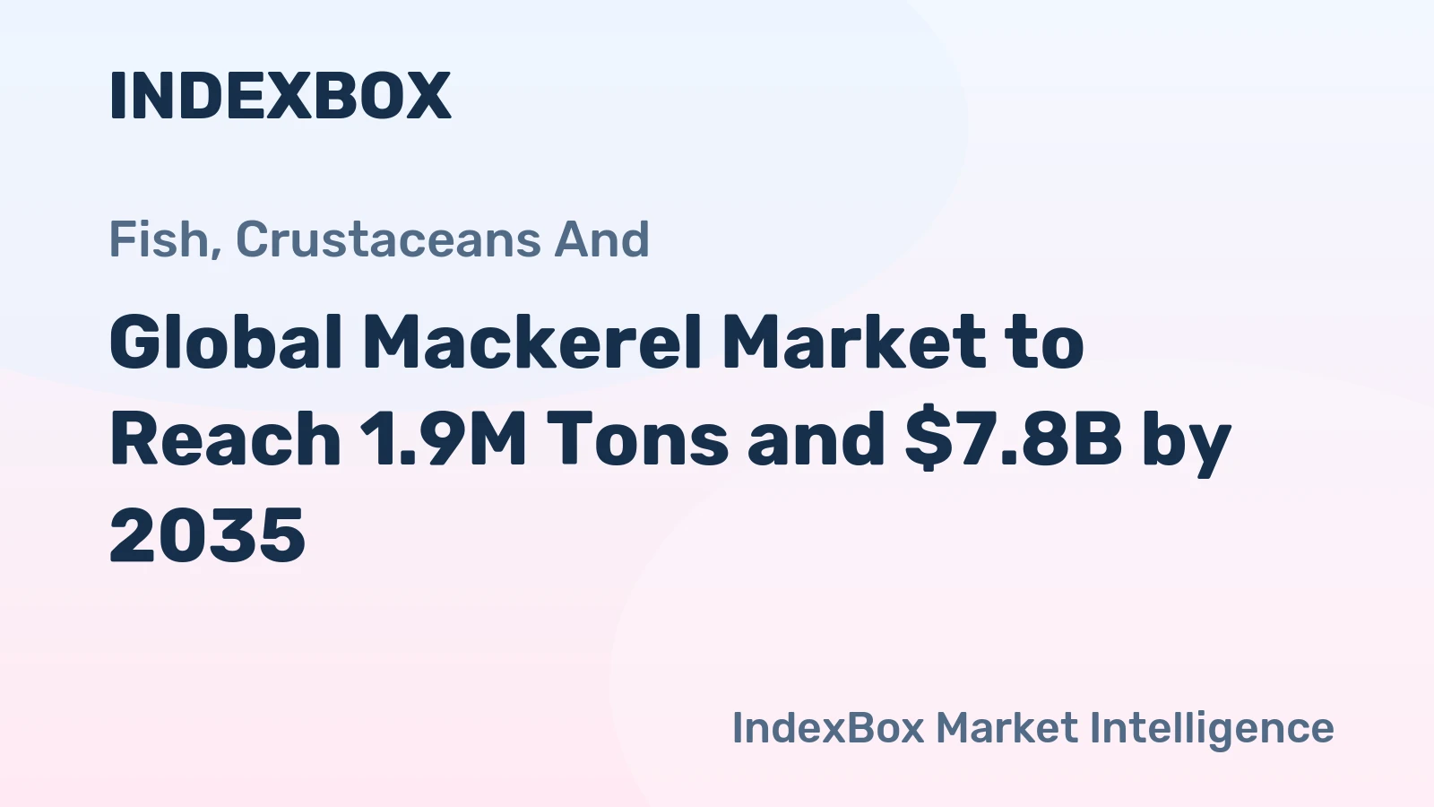 Global Mackerel Market to Reach 1.9M Tons and $7.8B by 2035